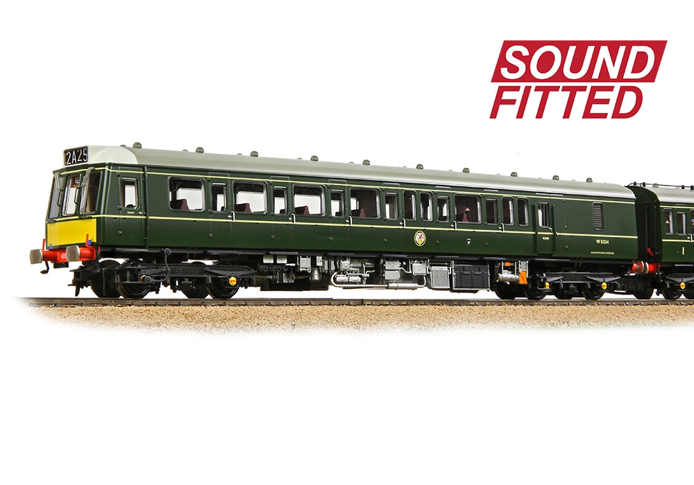 Bachmann Europe plc - Class 117 3-Car DMU R334 BR Green (Small Yellow ...