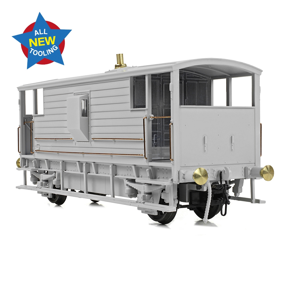 Bachmann Europe plc - LMS 20T Brake Van BR Engineers Grey & Yellow