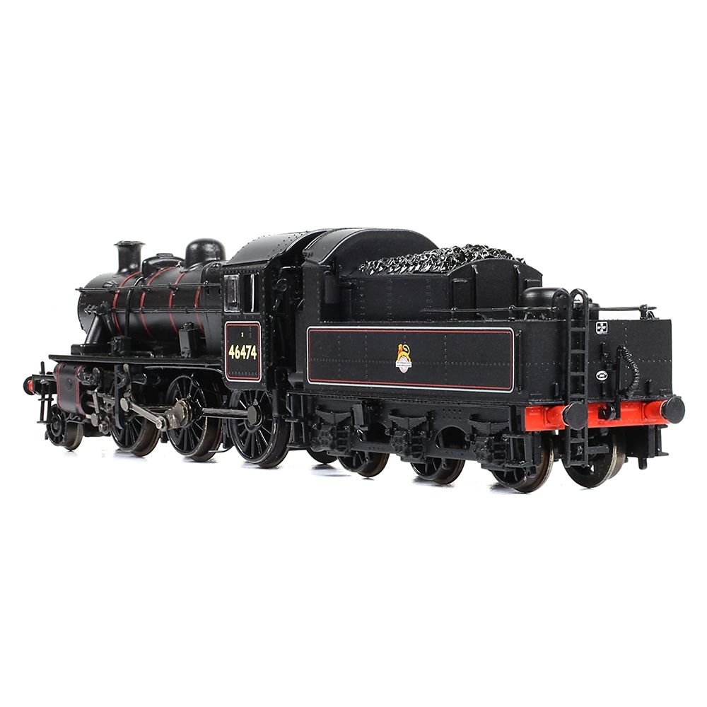 Bachmann Europe plc - LMS Ivatt 2MT 46474 BR Lined Black (Early Emblem)