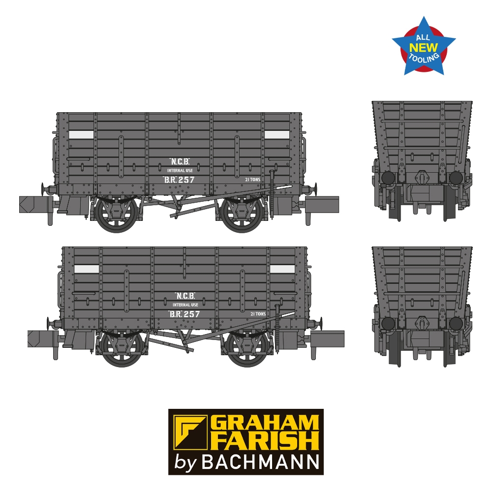 Bachmann Europe plc - NER P7 Coal Hopper NCB Black