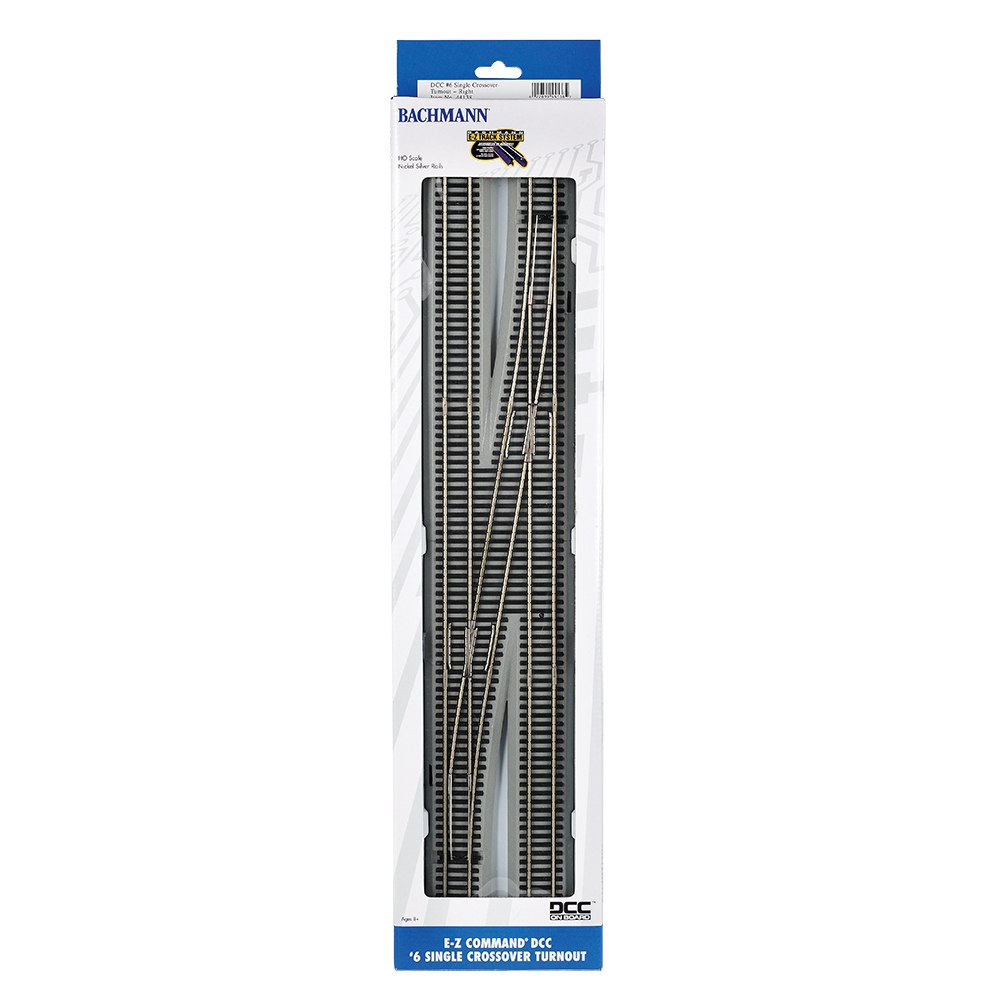 Bachmann Europe plc - E-Z Command DCC #6 Single Crossover Turnout - Right