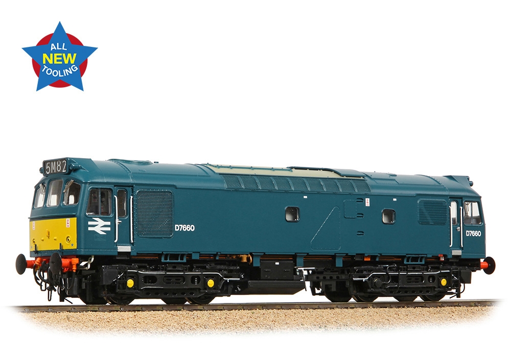 Bachmann Europe plc - Class 25/3 D7660 BR Blue (Small Yellow Panels)