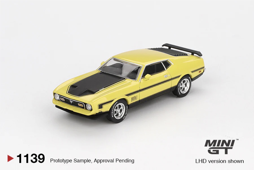 Bachmann Europe plc - Ford Mustang Mach1 Grabber Yellow (LHD)