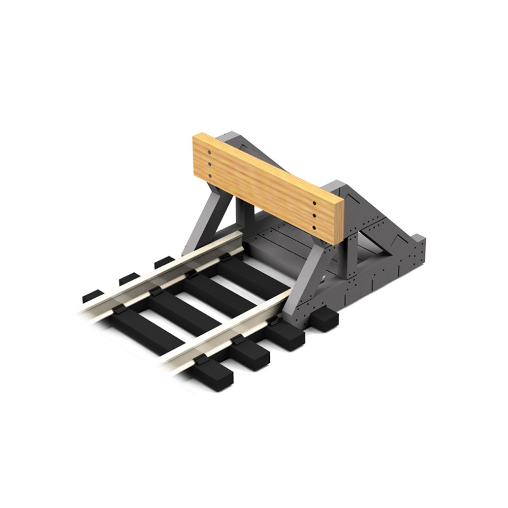 Bachmann Europe plc - HO Scale Buffer Stop w/Real Wooden Plate (2 pcs)