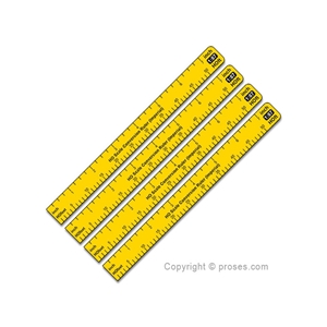 Bachmann Europe plc - 1:76 Scale Conversion Ruler (Metric) 00