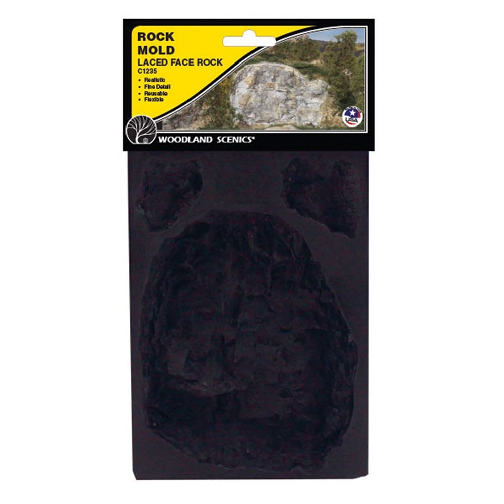 Bachmann Europe plc - Laced Face Rocks Rock Mould (5"x7")